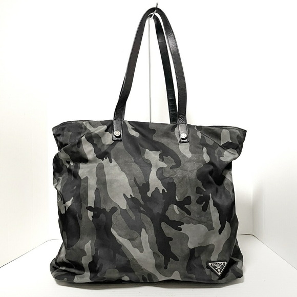 Prada | Bags | Prada Camouflage Pattern Nylon Leather Khaki Black Multi ...